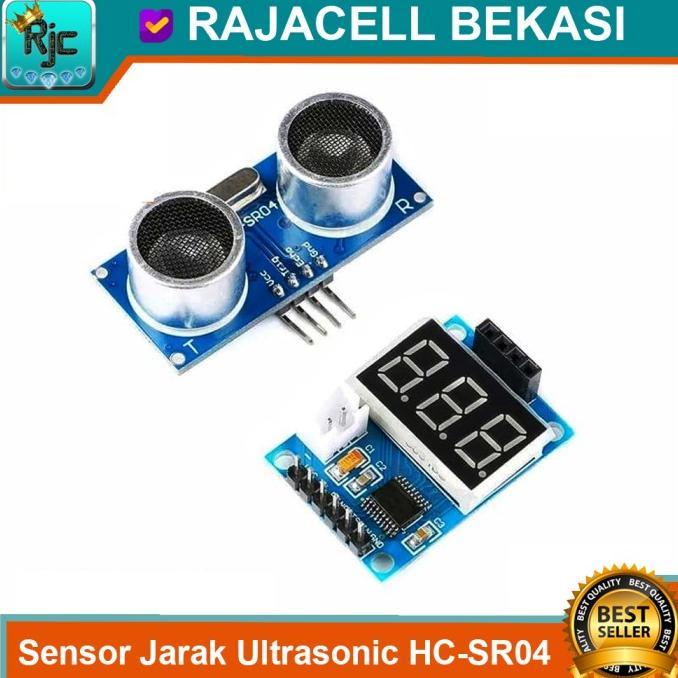 Jual SENSOR JARAK ULTRASONIC HC-SR04 + DISPLAY SEGMENT + DATA OUT ...