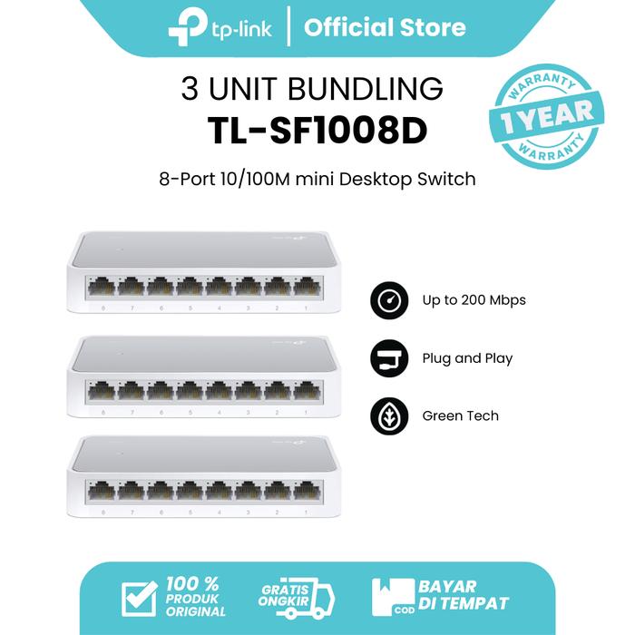 Promo TP-Link TL-SF1008D | 8-Port Desktop Switch | Fast Ethernet 10 ...