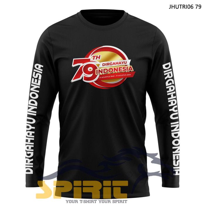 Jual Kaos Baju 17 Agustusan Dirgahayu Kemerdekaan Indonesia HUT RI ke-79 2024 - Hitam, XS ...