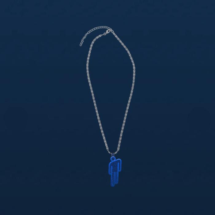 Jual Billie Eilish Official Merch Blue Blohsh Necklace (Hit me Hard and ...