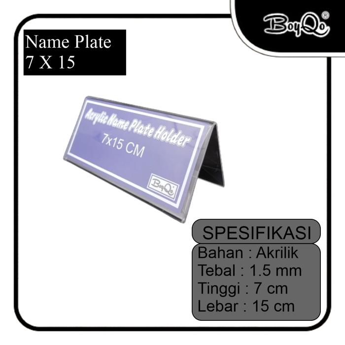 Jual Papan Nama Meja Segitiga 1 Arah BoyQo| Name Desk 2 Kaki 1 Arah ...
