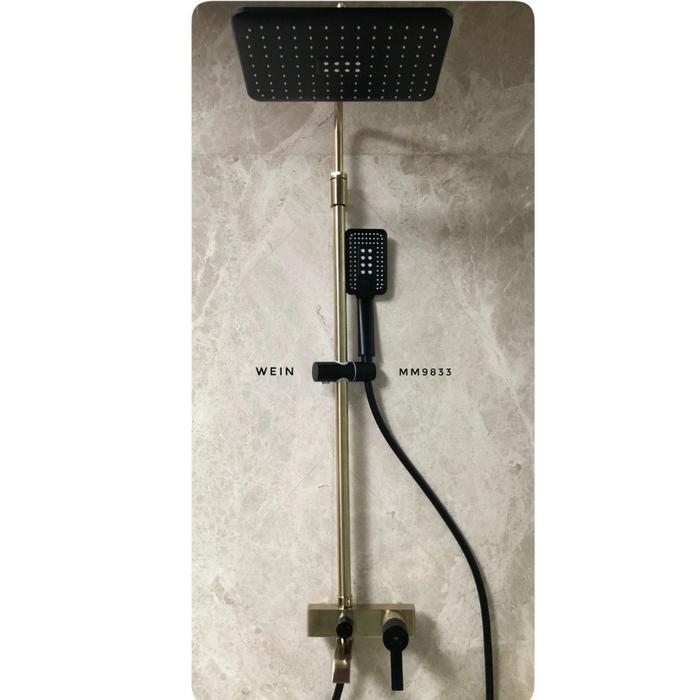 Jual SHOWER TIANG BLACK GOLD MIXER /TIANG SHOWER PANAS DINGIN EMAS ...