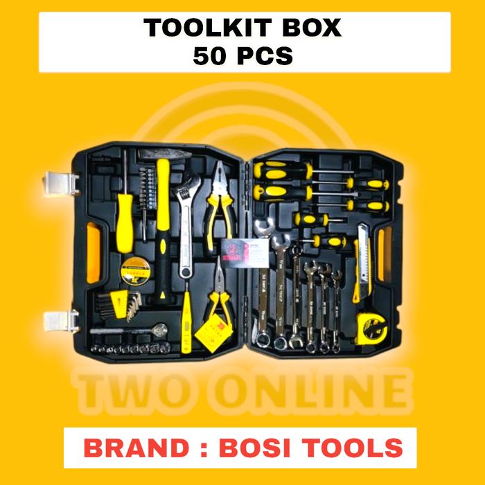 Jual Toolset Toolkit Toolbox Tool Set Tool Kit Tool Box 52pcs BOSI ...