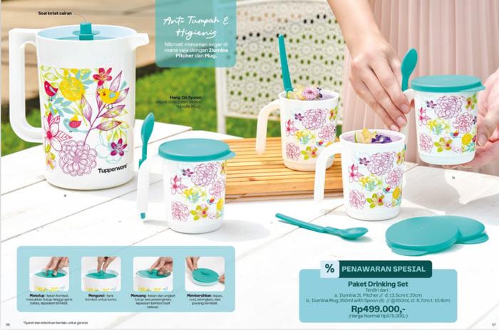 Jual tupperware pitcher ilumina plus mug tempat air minum drinkig set - Jakarta Utara - AE ...