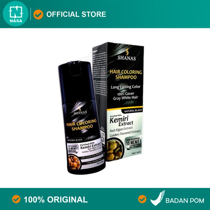 Jual SHANAS Hair Coloring Shampoo Original 100ml - Shampoo Pewarna ...