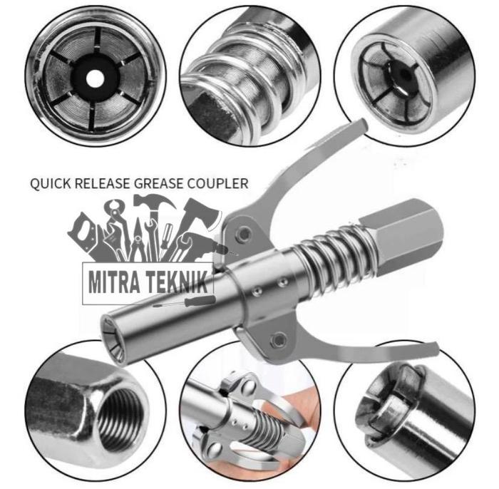 Jual Kepala Pompa Grease Gun Grease Coupler Heavy Duty Kunci Ganda ...