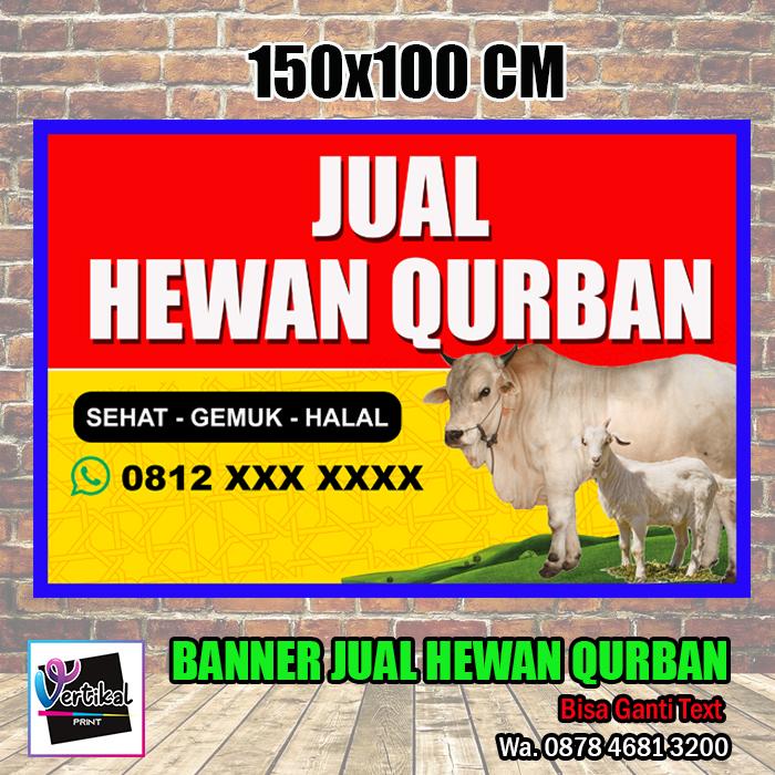 Jual Cetak Banner Spanduk Jual Hewan Qurban Kurban uk. 150x100 CM ...