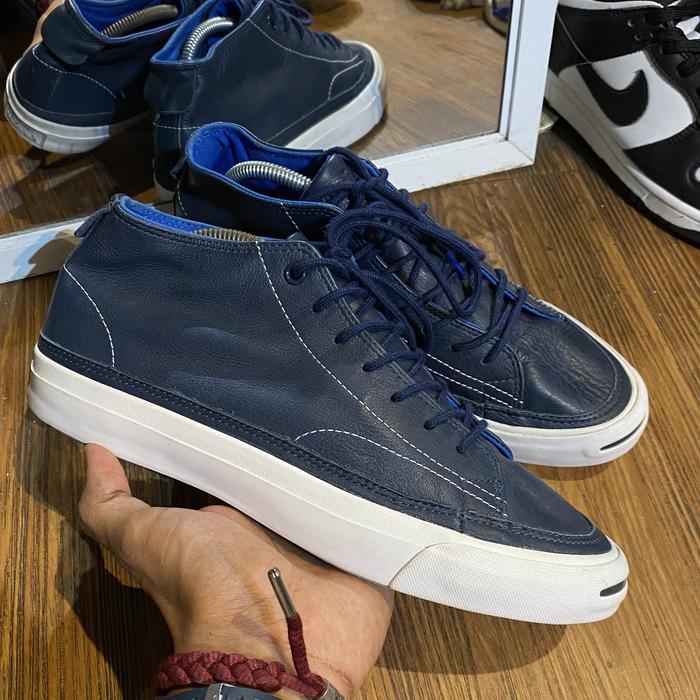 Jual Converse jack purcell mid leather navy original - sneakers second ...