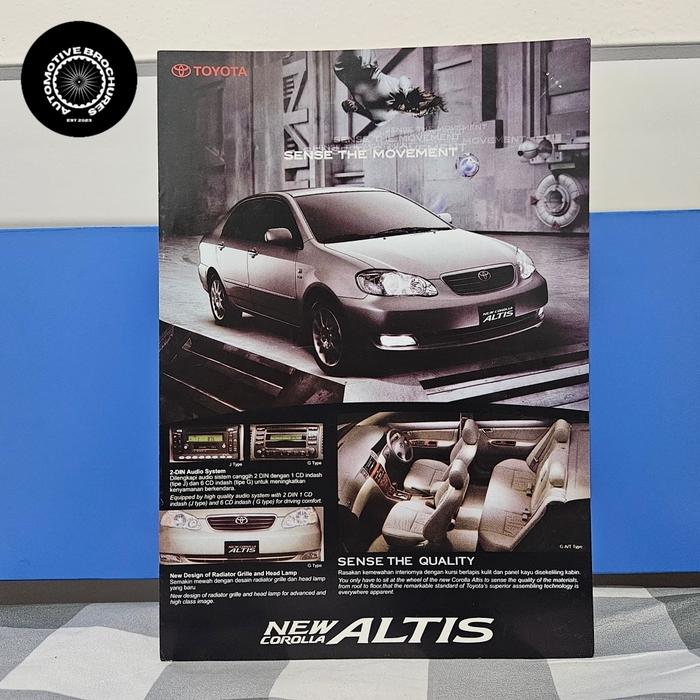 Jual brosur katalog mobil toyota corolla altis 2005 flyer - Kota ...