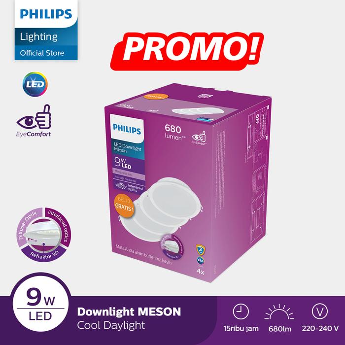 Promo Philips Downlight Multipack - 59449 MESON G5 105 9W 6500K Putih - Jakarta Utara - Philips ...