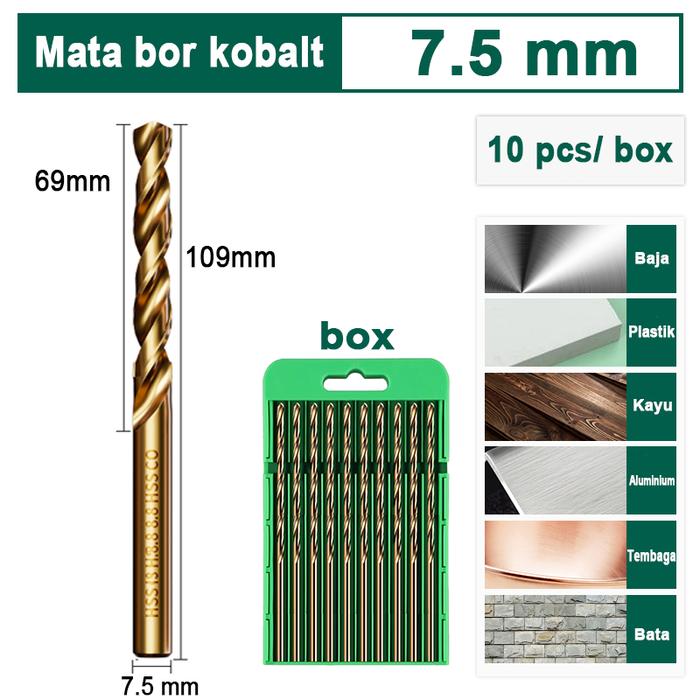 Promo Monake Germany tools Mata Bor HSS 1-8mm Steel Bor Besi Baja Keras ...
