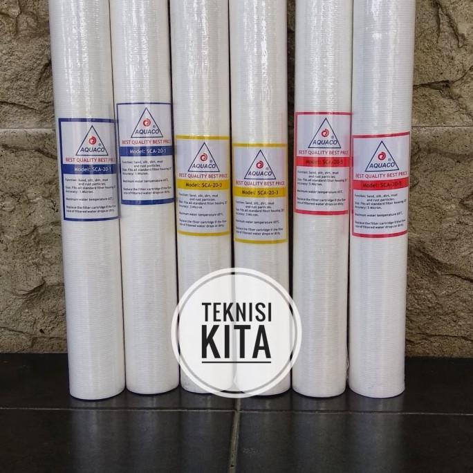 Jual FILTER AIR SPUN 5 MICRON AQUACO 20" INCH REFILL CATRIDGE PP ...