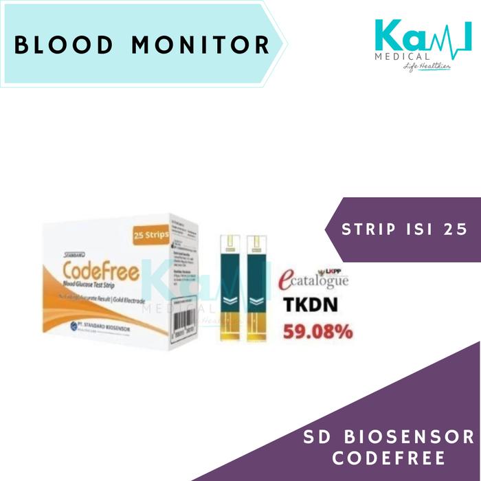 Jual SD Biosensor CodeFree Monitor Strip / Test Kadar Gula Darah / Gula ...