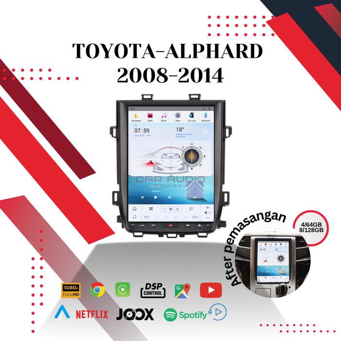 Jual Android Tesla Style For Toyota Alphard ANH 20 Audioless Tahun ...