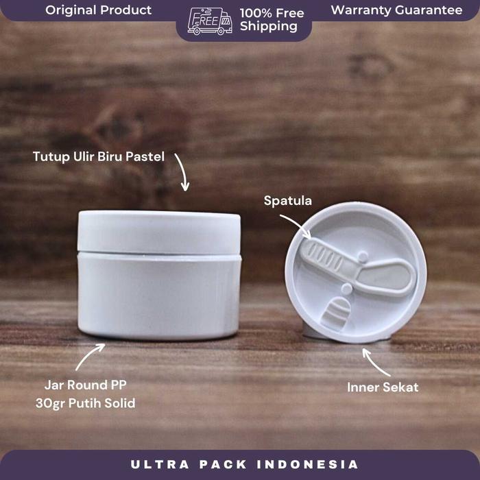 Jual POT KRIM KOSMETIK PP JAR KRIM KOSMETIK 30GRAM + SPATULA MINI ...