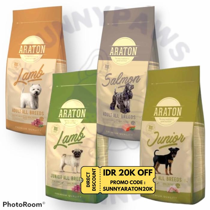Jual Araton Dog Food 15 KG Adult Junior Puppy Salmon Lamb Makanan ...