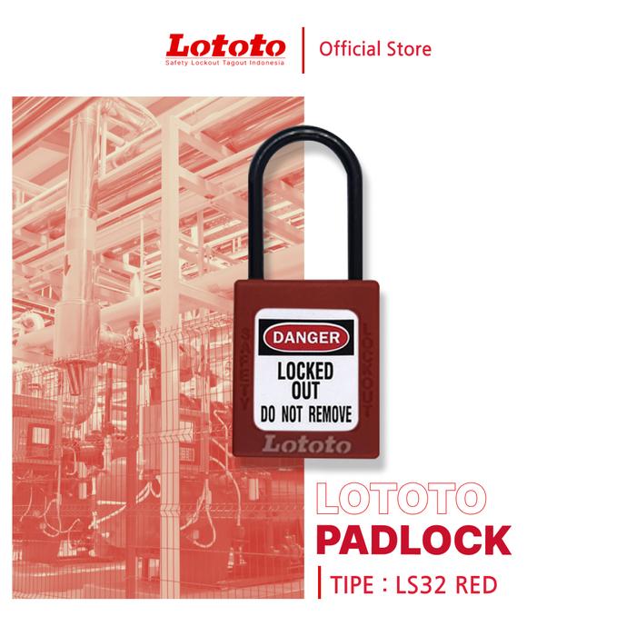 Jual LOTOTO LS32 Nylon Safety Lockout Tagout Padlock - Biru - Kota ...