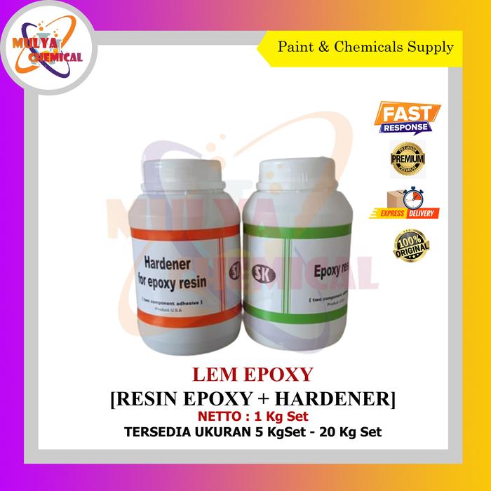Jual LEM EPOXY [RESIN+HARDENER 10KgSet] - WATERPROOFING, MARMER, BESI ...