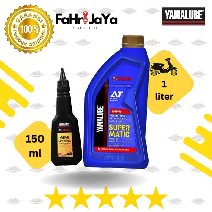 Promo Oli Yamalube Supermatic 10W-40 4T (1L) + YAMALUBE GEAR 150 ML ...