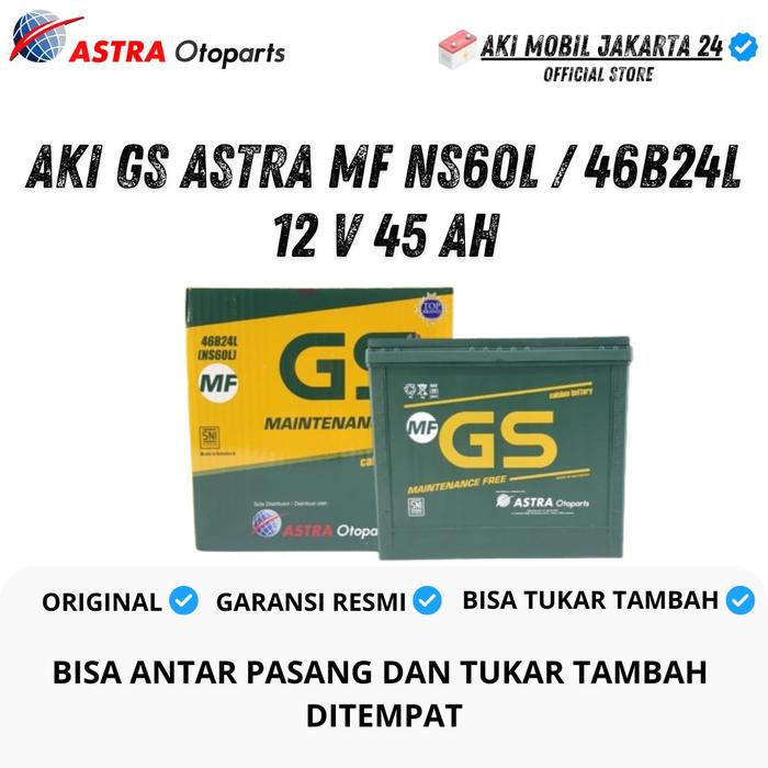 Jual AKI MOBIL NISSAN MARCH EVALIA GS ASTRA MF NS60L 12 V 45 Ah - Jakarta Selatan - Aki Mobil ...