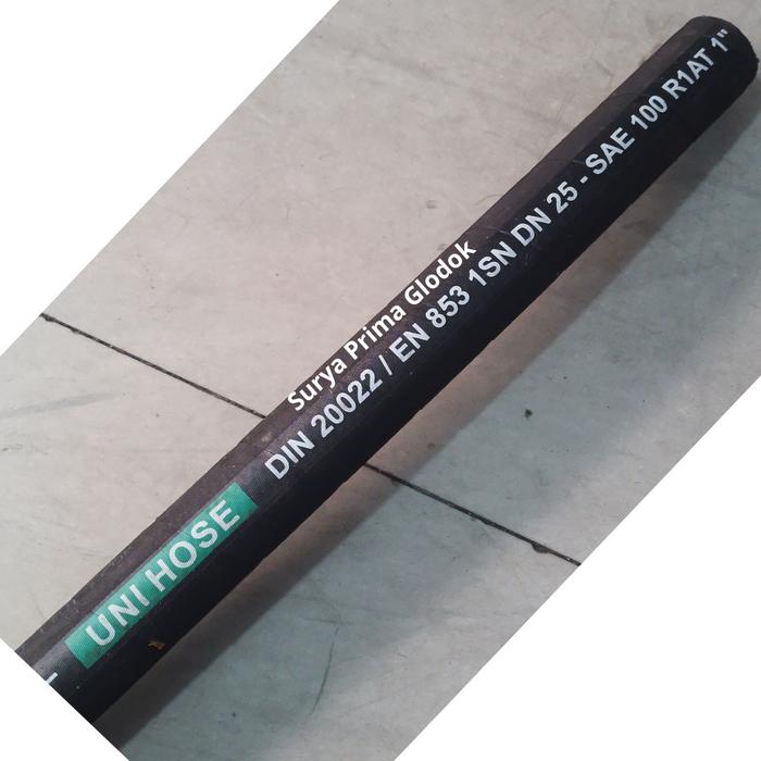 Jual Selang Hydroulik 1" inch UNI HOSE R1 AT WP 88 BAR Untuk Minyak Oli ...
