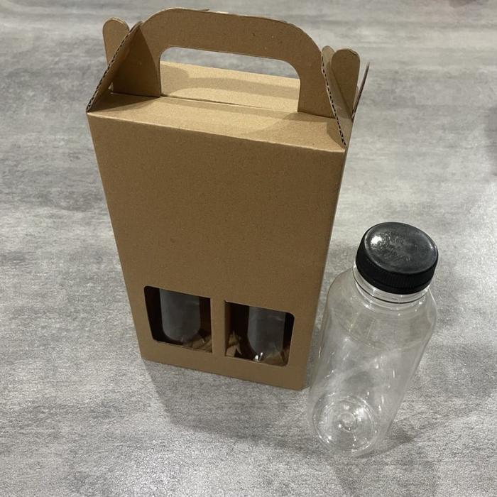 Jual Dus Jinjing Kemasan Hadiah Hampers Gable Box Muat 2 Botol 250ml ...