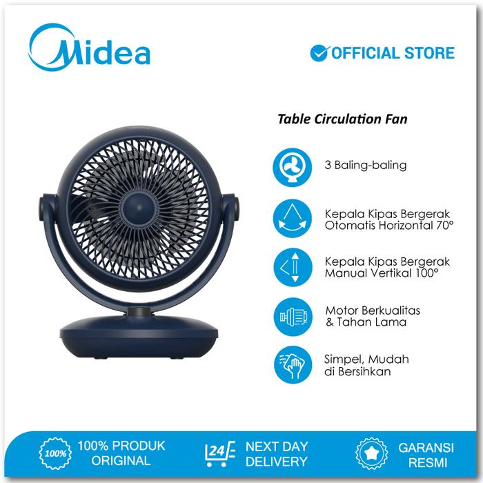 Promo MIDEA Kipas Meja / Table Circulation Fan MFG150M0APB - Mini Size ...