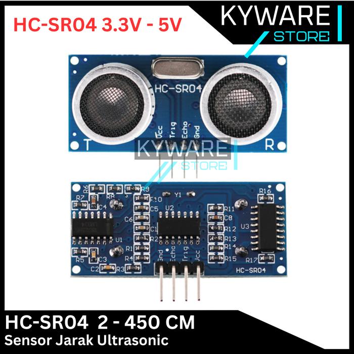 Promo HC-SR04 Ultrasonik Pengukur Jarak HC SR04 Distance Ultrasonic ...
