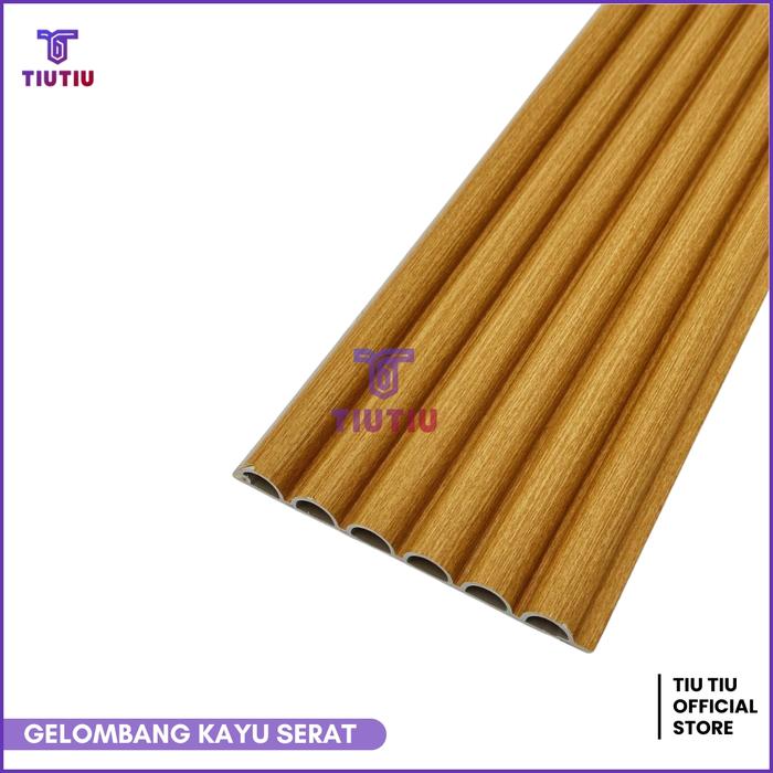 Promo WPC Wallpanel Gelombang 300cm x 15.5cm x 2.4cm | pvc Wall panel ...
