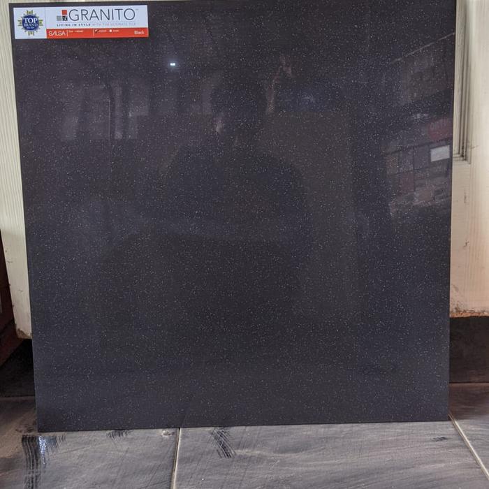 Jual Granito 60x60 crystall black hitam gold polished / keramik lantai ...