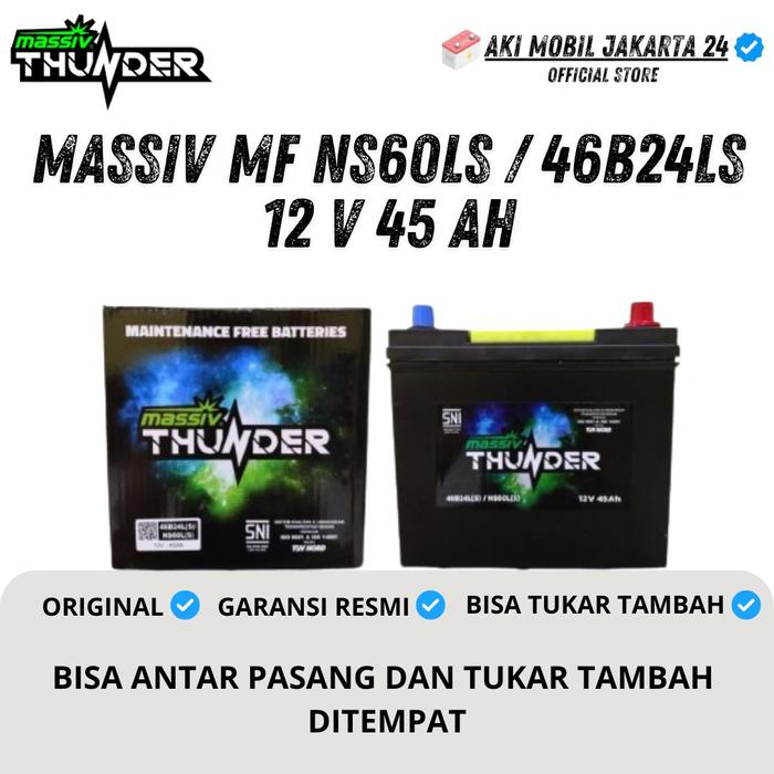 Jual Aki Mobil Toyota Yaris HRV VIOS CRV MF NS60LS / 46B24LS 12 V 45Ah - Jakarta Selatan - Aki ...