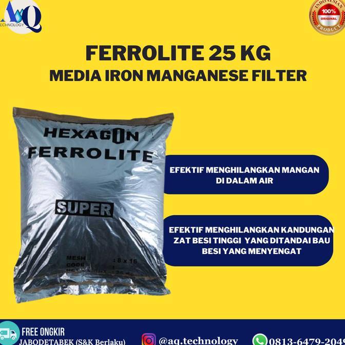 Jual FERROLITE SUPER 25KG / MEDIA FILTER AIR PENGHILANG ZAT BESI DAN ...