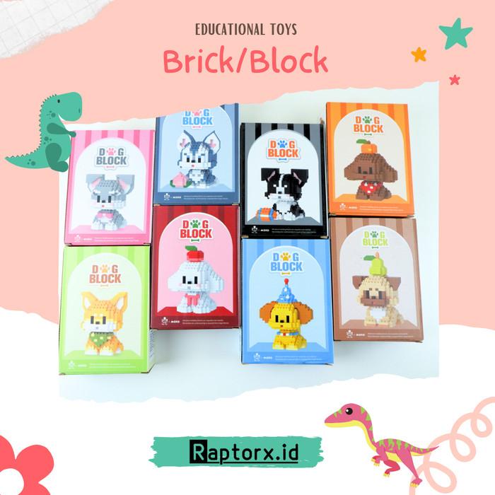 Jual Building Block Nano Block Pan Nie X Mard Dog Block Mainan Balok ...