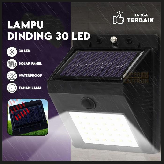Jual TK Lampu Sensor Dinding Solar Panel 30LED Tenaga Surya Sensor ...