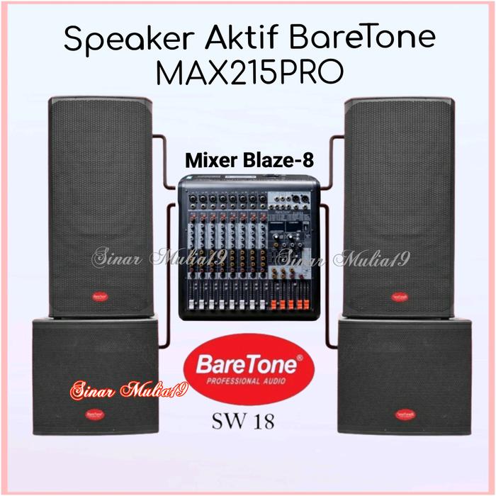 Jual Paket Sound System Speaker Double 15 Inch BareTone MAX215PRO ...