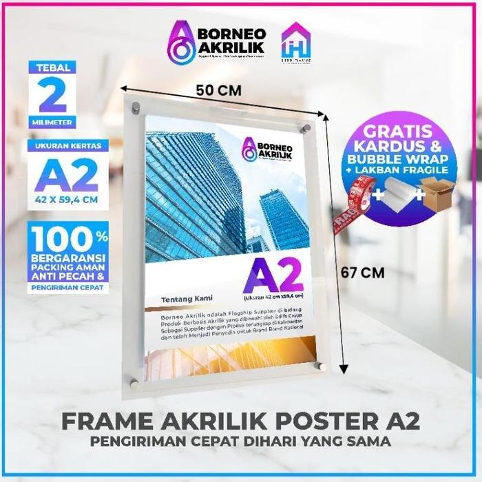 Jual Frame Akrilik Poster A2 Poster Akrilik Dinding Frame foto Media si ...