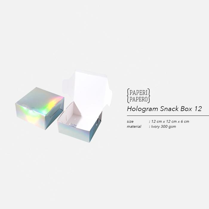 Jual Hologram Snack Box (12x12x6 cm) - Dus Kotak Makan Hampers Unik ...
