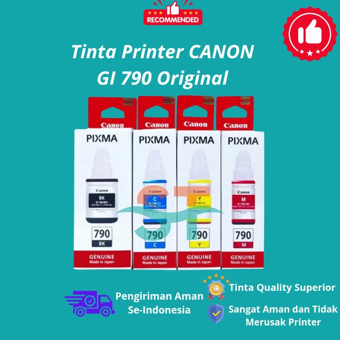 Jual 1 Set Tinta Canon GI-790 Original G1010 G2010 G3010 Black and ...