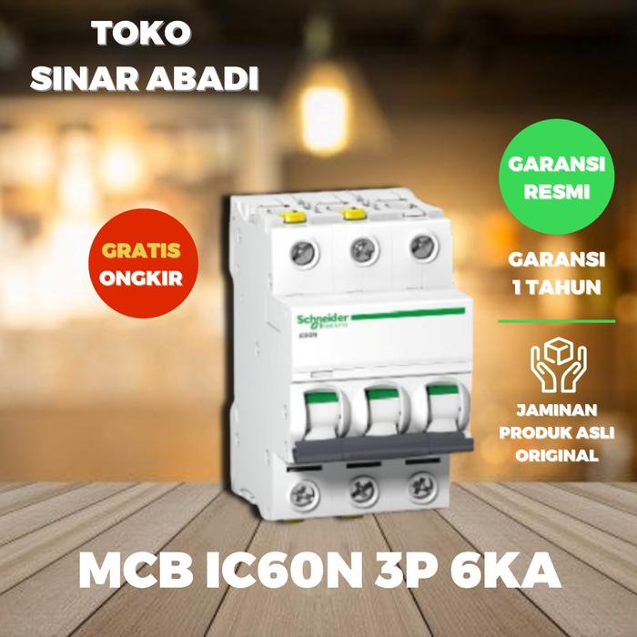 Promo MCB 3P SCHNEIDER IC60N 3 PHASE 4A 6A 10A 16A 20A 25A 32A 40A 50A 63A 6KA - 50A - Jakarta ...