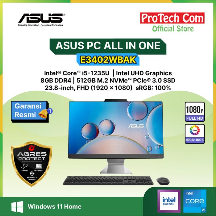 Promo ASUS PC ALL IN ONE E3402WBAK-BA585W i5-1235U 8GB 512GB 23.8" FHD W11 Cicil 0% 3x - Jakarta ...