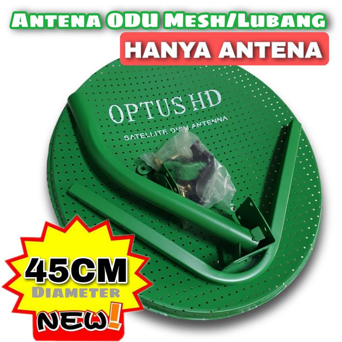 Jual OPTUS Antena ODU Mini 45 cm Mesh Lubang Plat Parabola Hijau Kabel ...