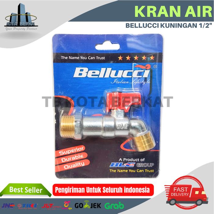 Jual KRAN AIR TEMBOK KUNINGAN BELLUCCI / KRAN TAMAN KUNINGAN / KRAN ...