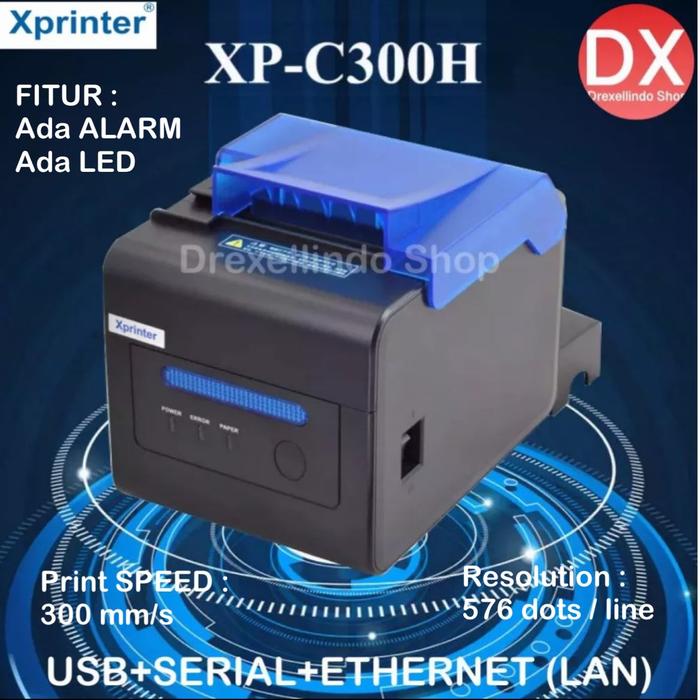Jual Printer Kasir Thermal 80mm USB LAN Serial - Xprinter XP-C300H / C300 H - Kota Tangerang ...
