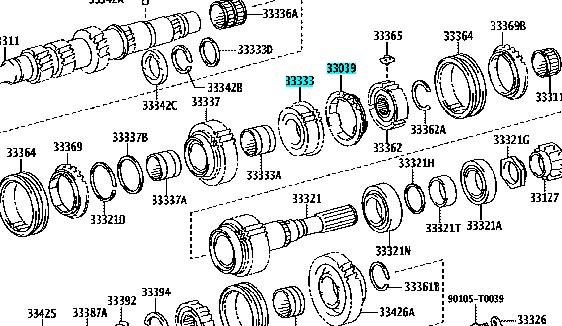 Jual Gear transmisi gigi 3 RD 33034-0KSPX 33369-26xsx ORI Fortuner ...