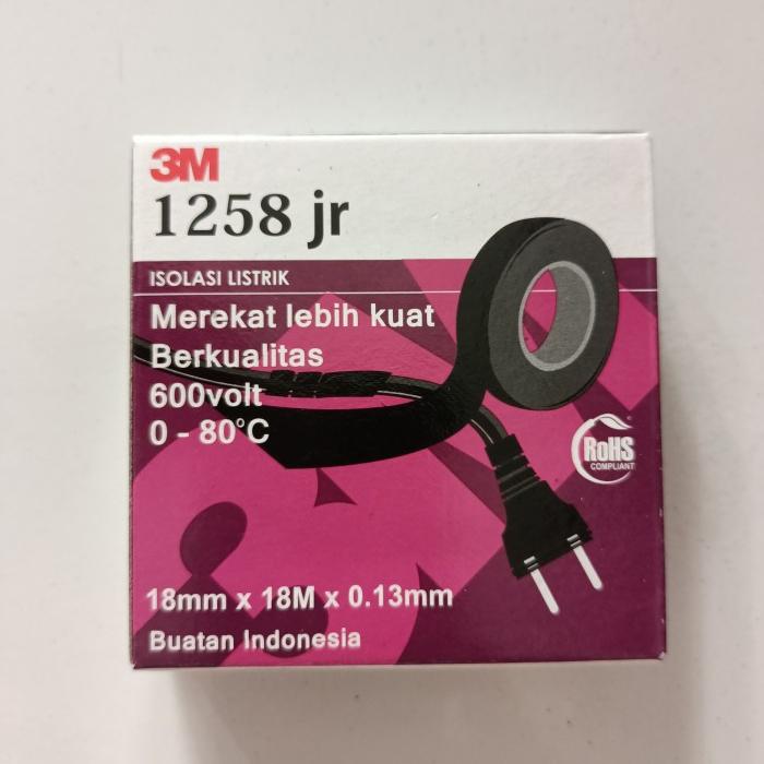 Jual Isolasi / Lakban / Selotip / Solasi Listrik Hitam 3M 1258 Jr - Kota Makassar ...