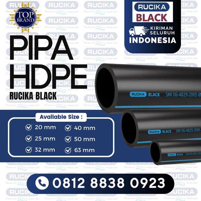 Jual Pipa HDPE Rucika Black 2 inch 63mm PN 10 | Pipa Hdpe 2 inch 63mm PN10 1 Roll 100 Meter ...