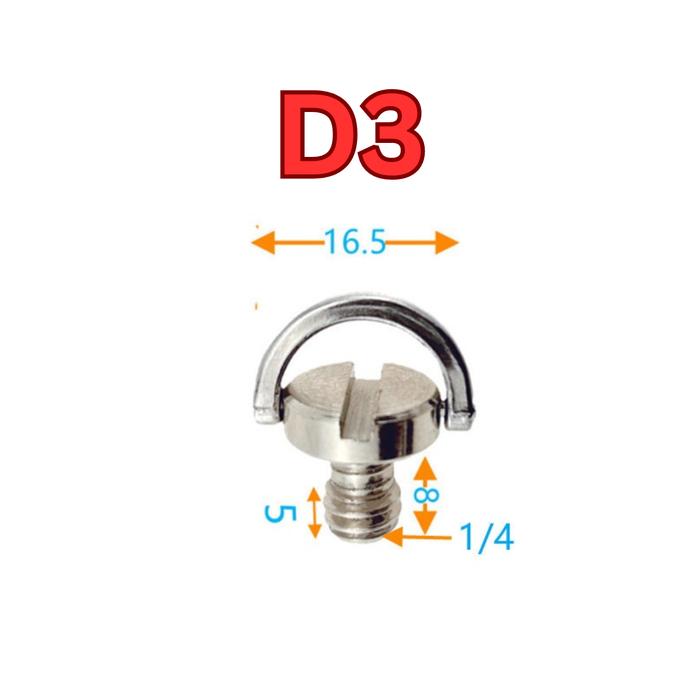 Jual D-RING SEKRUP Camera 1/4 & 3/8 Male Baut Screw Tripod Monopod ...