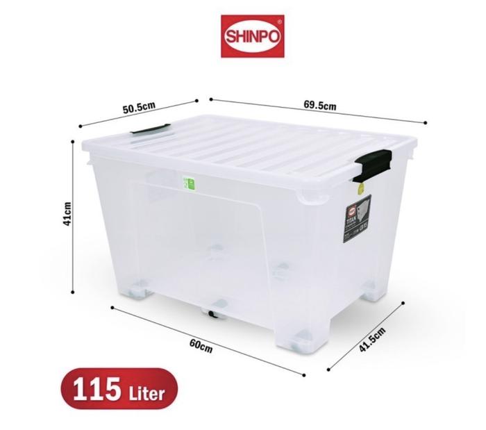 Jual Container Box bening + roda - 115LITER SIP103 - Jakarta Barat ...