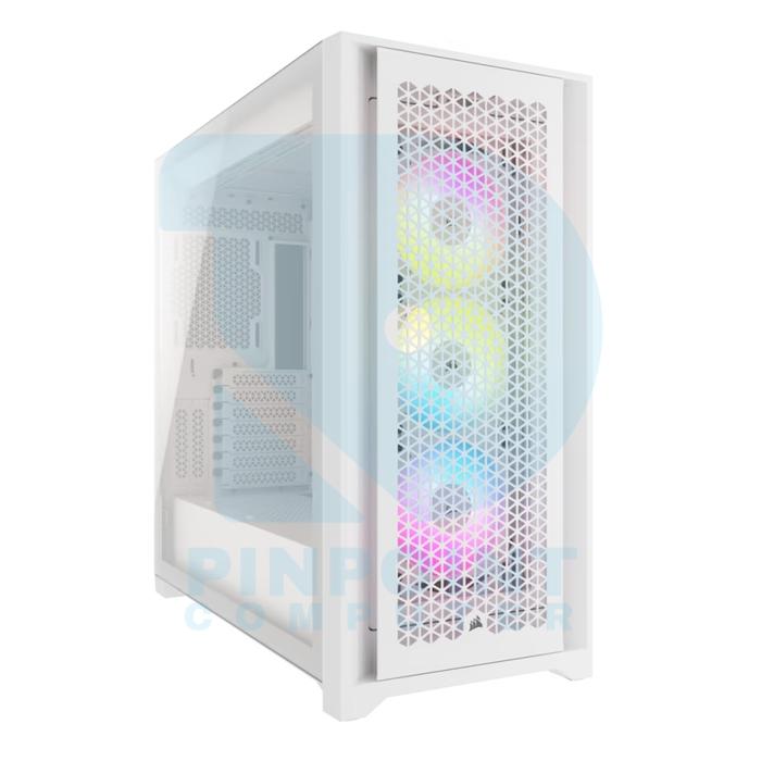 Jual Corsair iCUE 5000D RGB AirFlow Mid-Tower Case - White, Packing ...