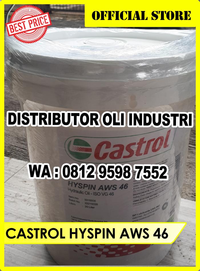Jual CASTROL HYSPIN AWS 46 ( Hydraulic Oil - 20 Liter ) - Kota ...